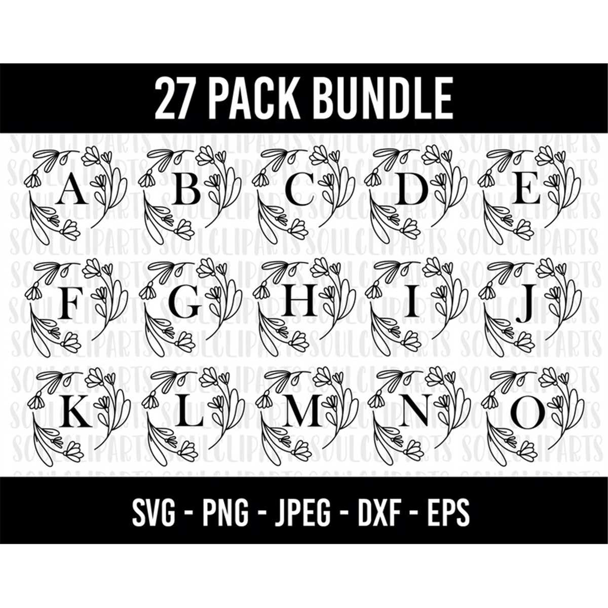 Cod207 Split Monogram Svg Bundle Frame Svg Bundle Monogram F Inspire