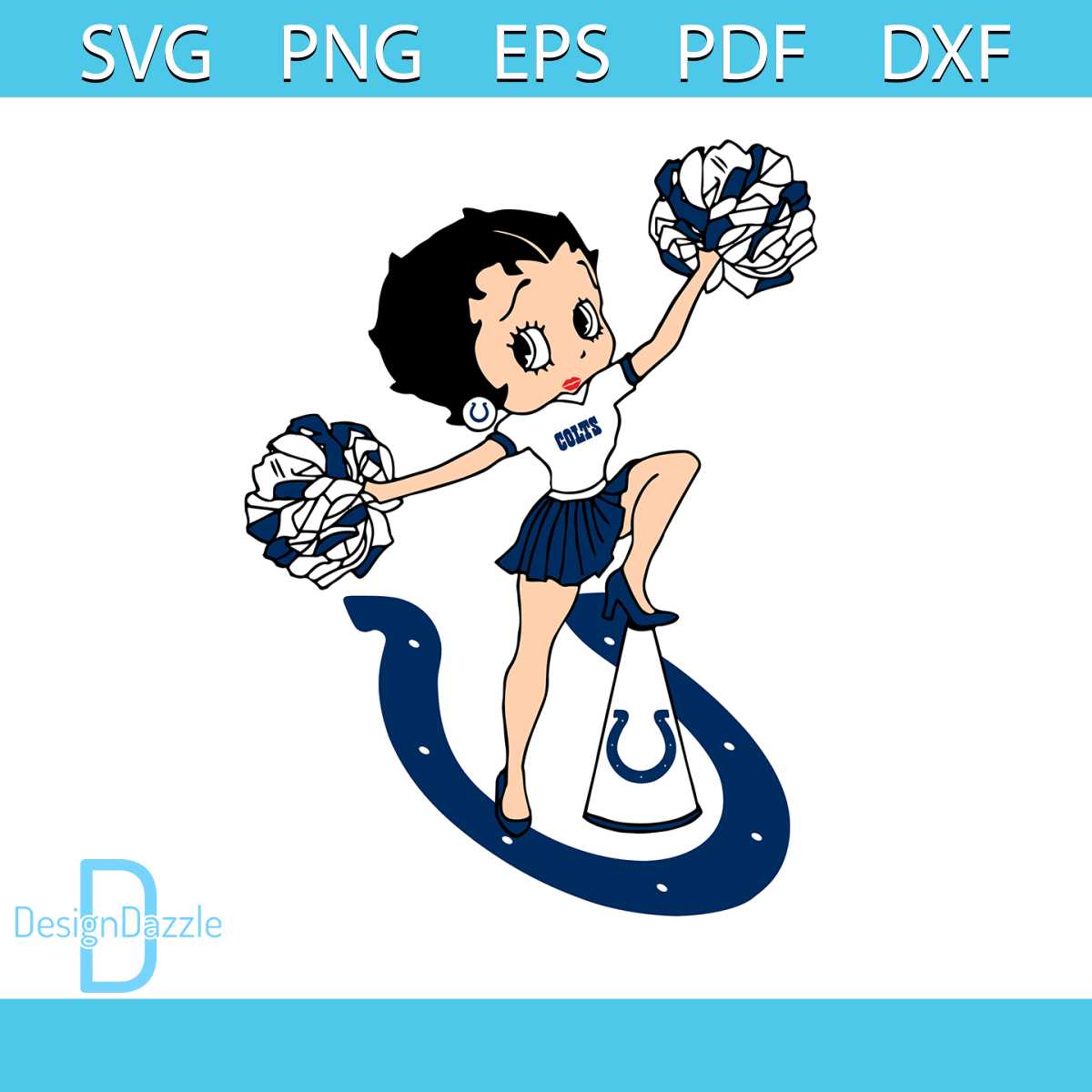 Cheer Betty Boop Indianapolis Colts Svg, Sport Svg, Indianap | Inspire ...