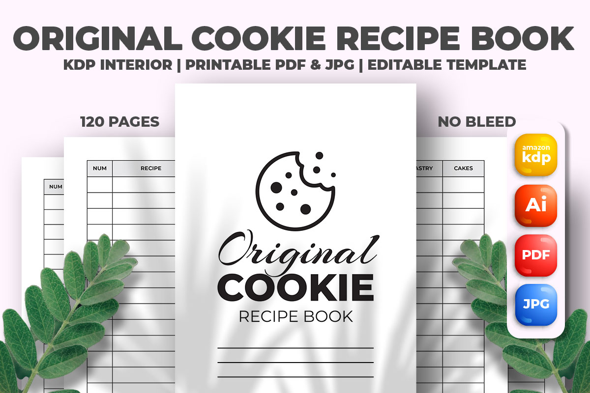 Original Cookie Recipe Book KDP Interior | Inspire Uplift