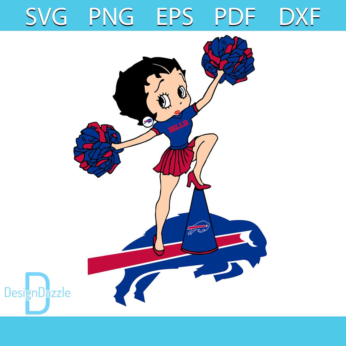 Cheer Betty Boop Buffalo Bills Svg, Sport Svg, Buffalo Bills - Inspire ...