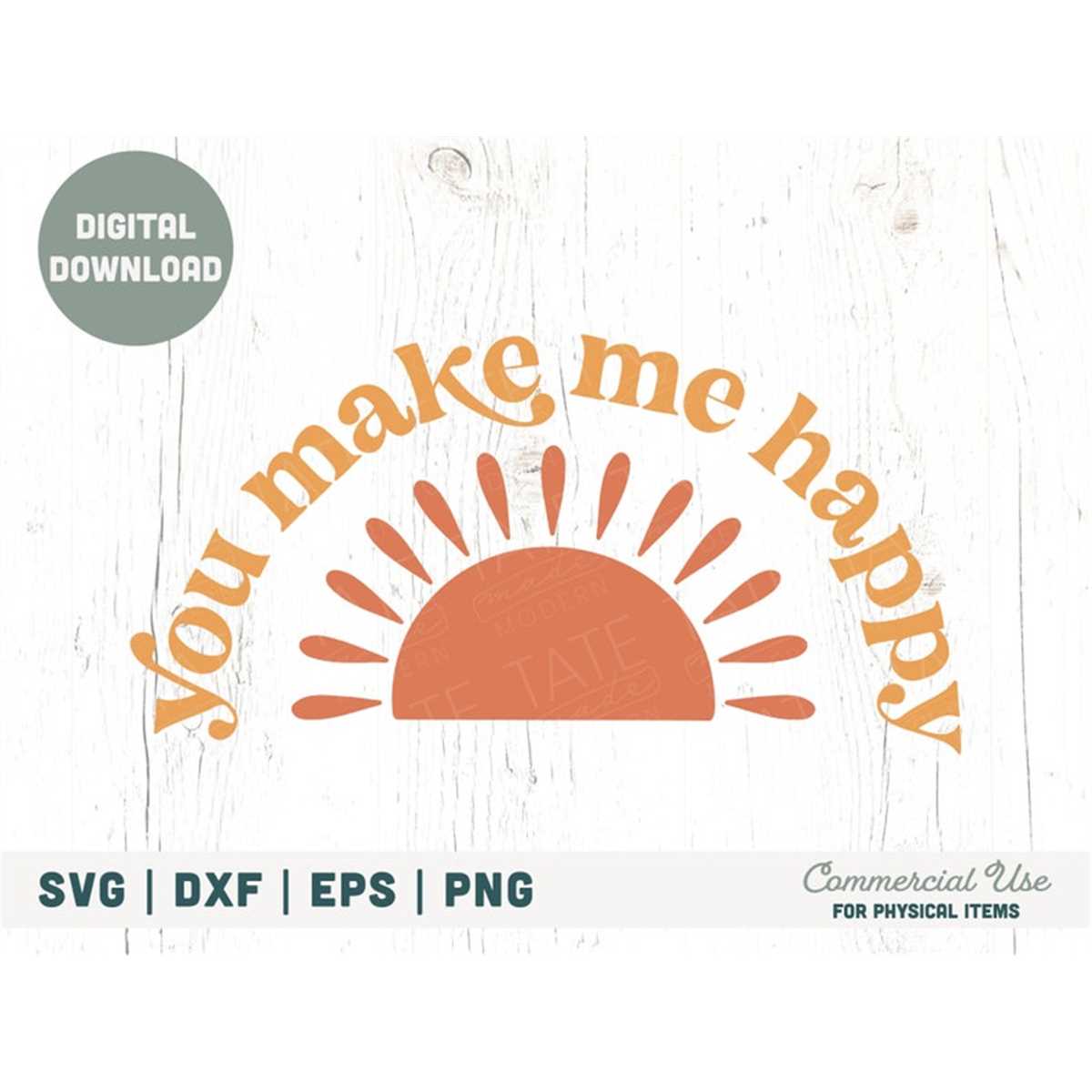 You make me happy SVG cut file - you are my sunshine svg, Re | Inspire ...