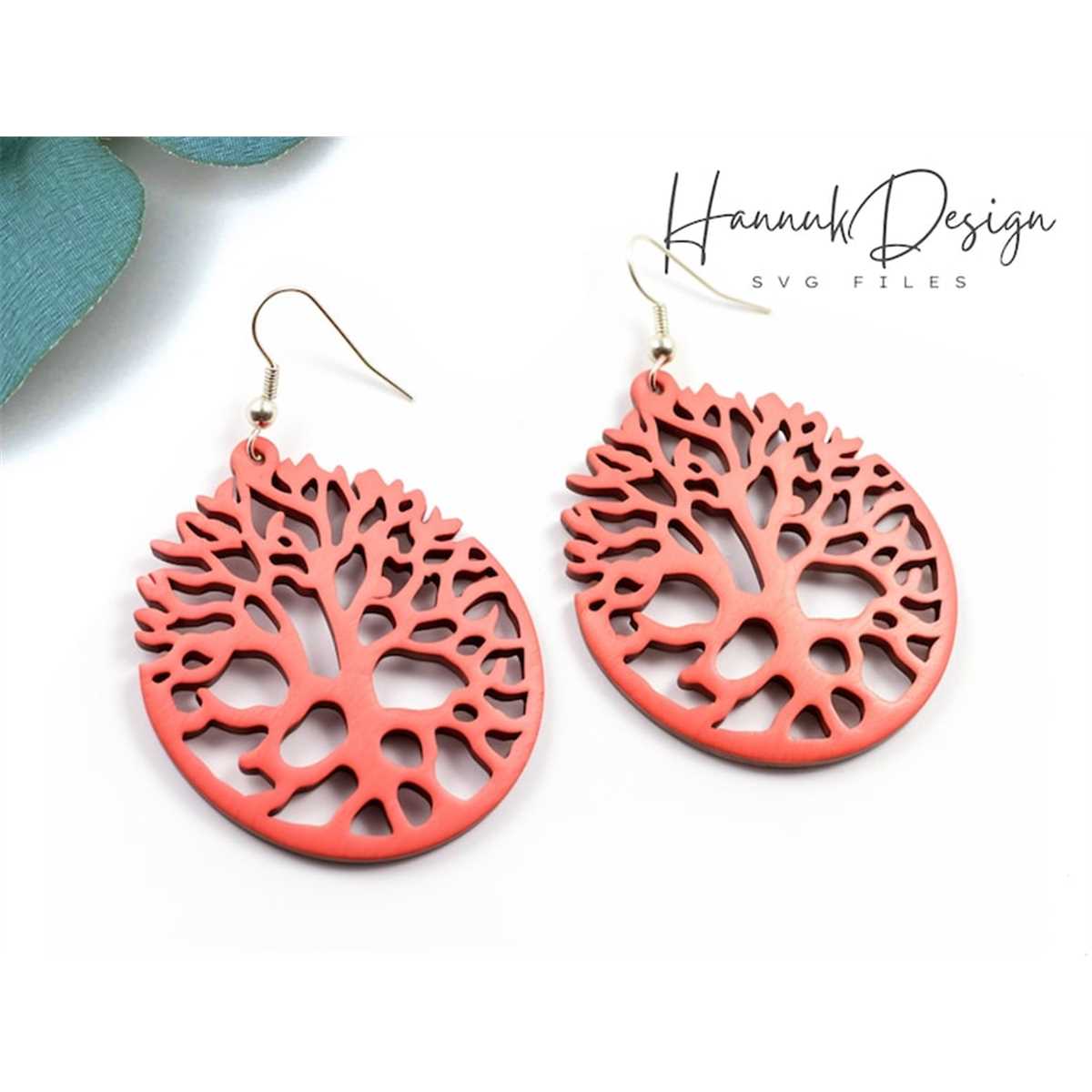 Sea Coral in the Hoop, Circle Earring Svg Laser Cut File for - Inspire ...