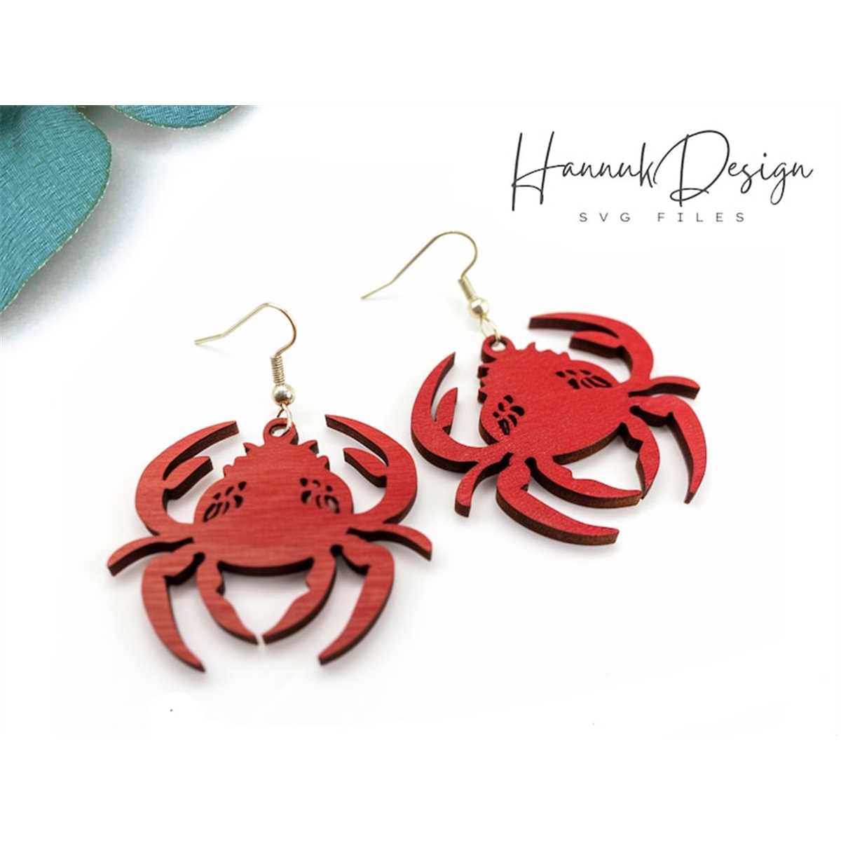 Marine Crab Cancer Wood Earring Svg Laser Cut File, Cute Sum | Inspire ...