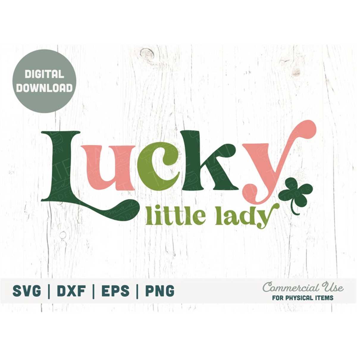 Lucky little lady Retro SVG cut file - Boho St. Patricks Day | Inspire ...