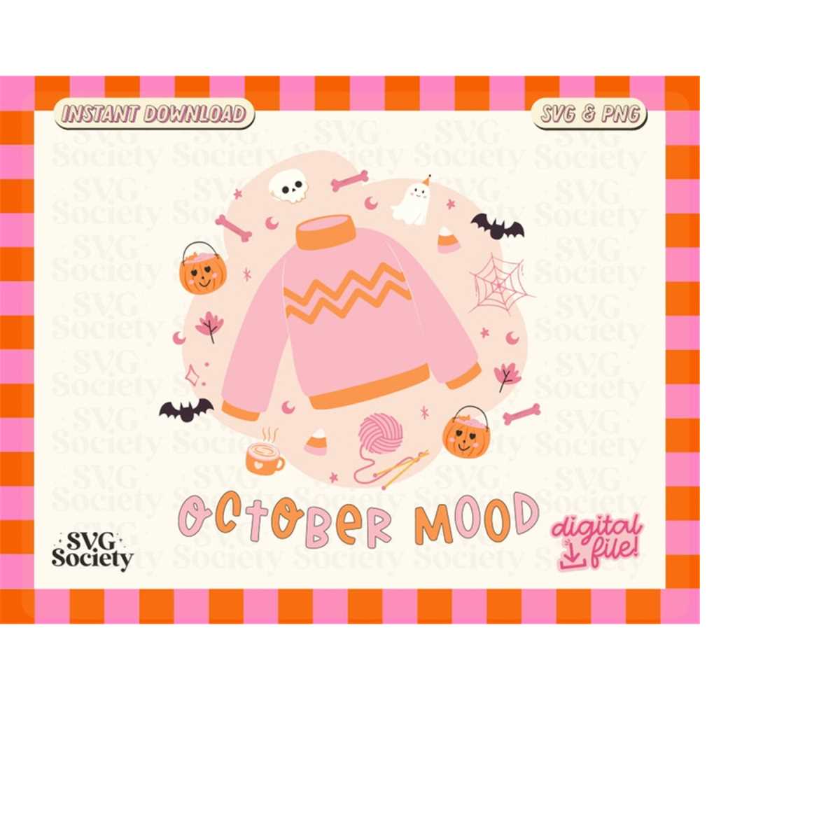 October Mood SVG, Spooky Season Svg, Hygge Svg, Fall Svg, Fu | Inspire ...