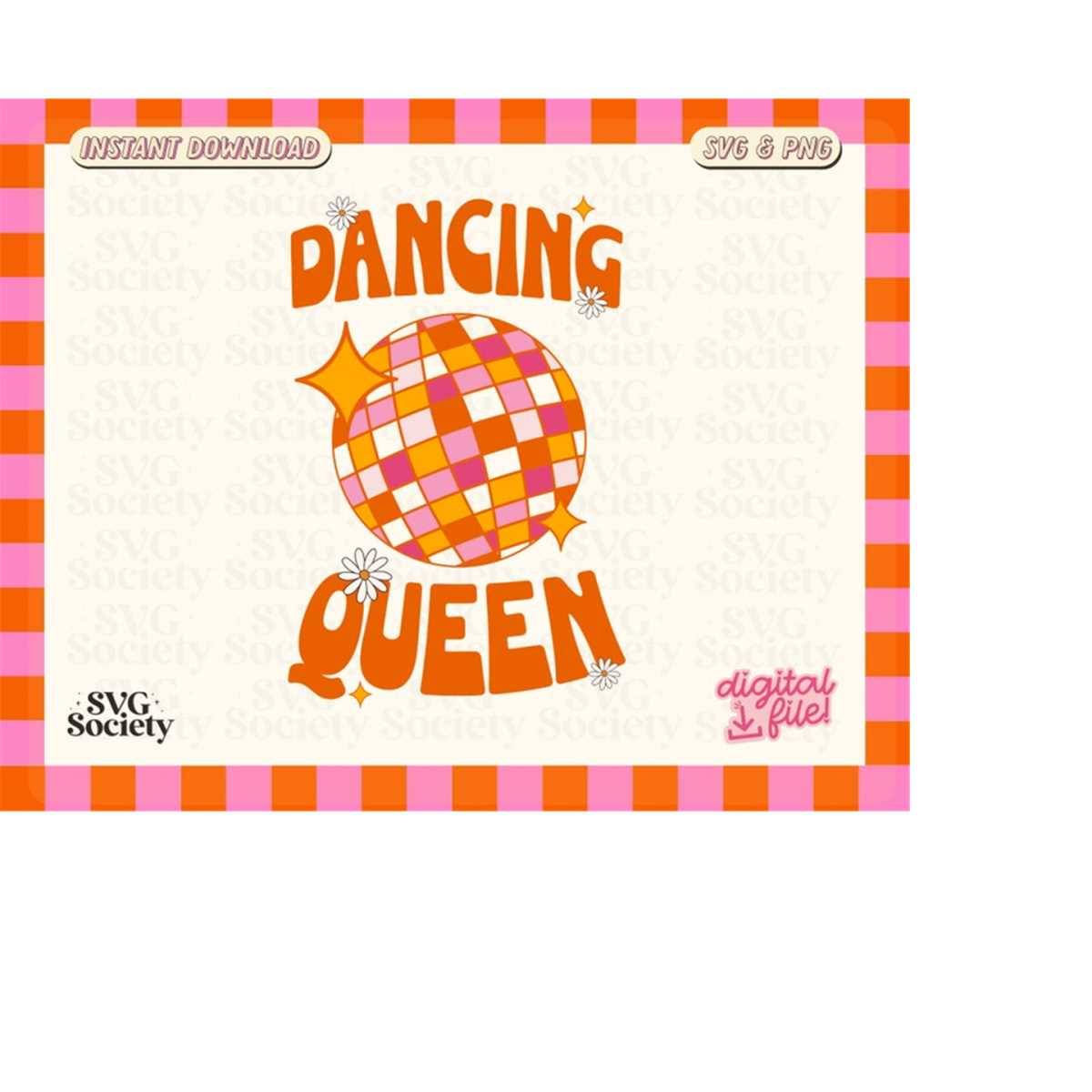 Dancing Queen SVG, PNG, Retro Disco Ball, Hippie Svg, 70s Sv | Inspire ...