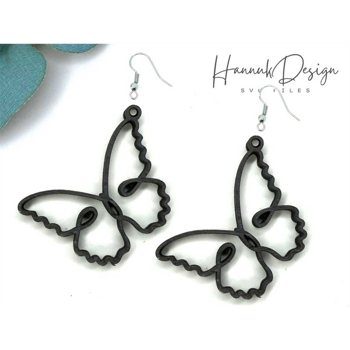 One Line Butterfly Earring Svg Laser Cut file for Glowforge, | Inspire Uplift