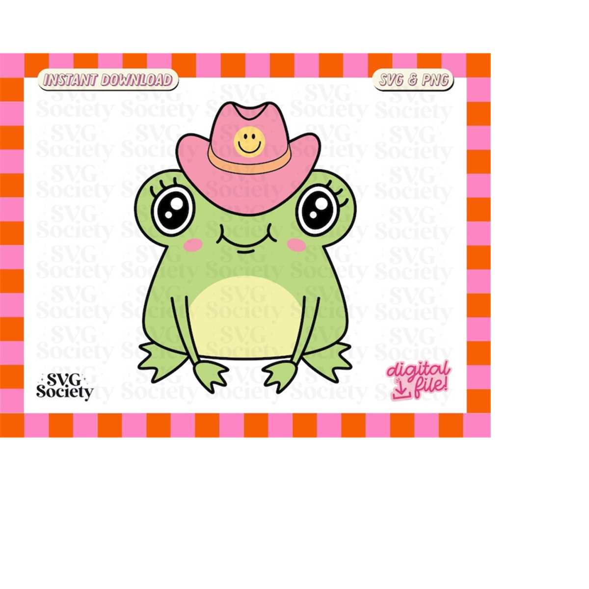 Cute Cowboy Frog SVG PNG, Cute Trendy Frog Design Perfect fo | Inspire ...