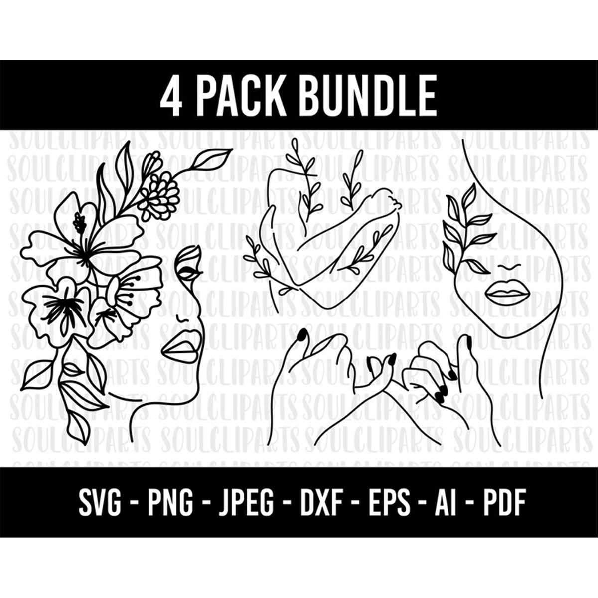 COD26-LineArt Svg Bundle/Line Art Svg/Minimalist Svg/Flower | Inspire ...