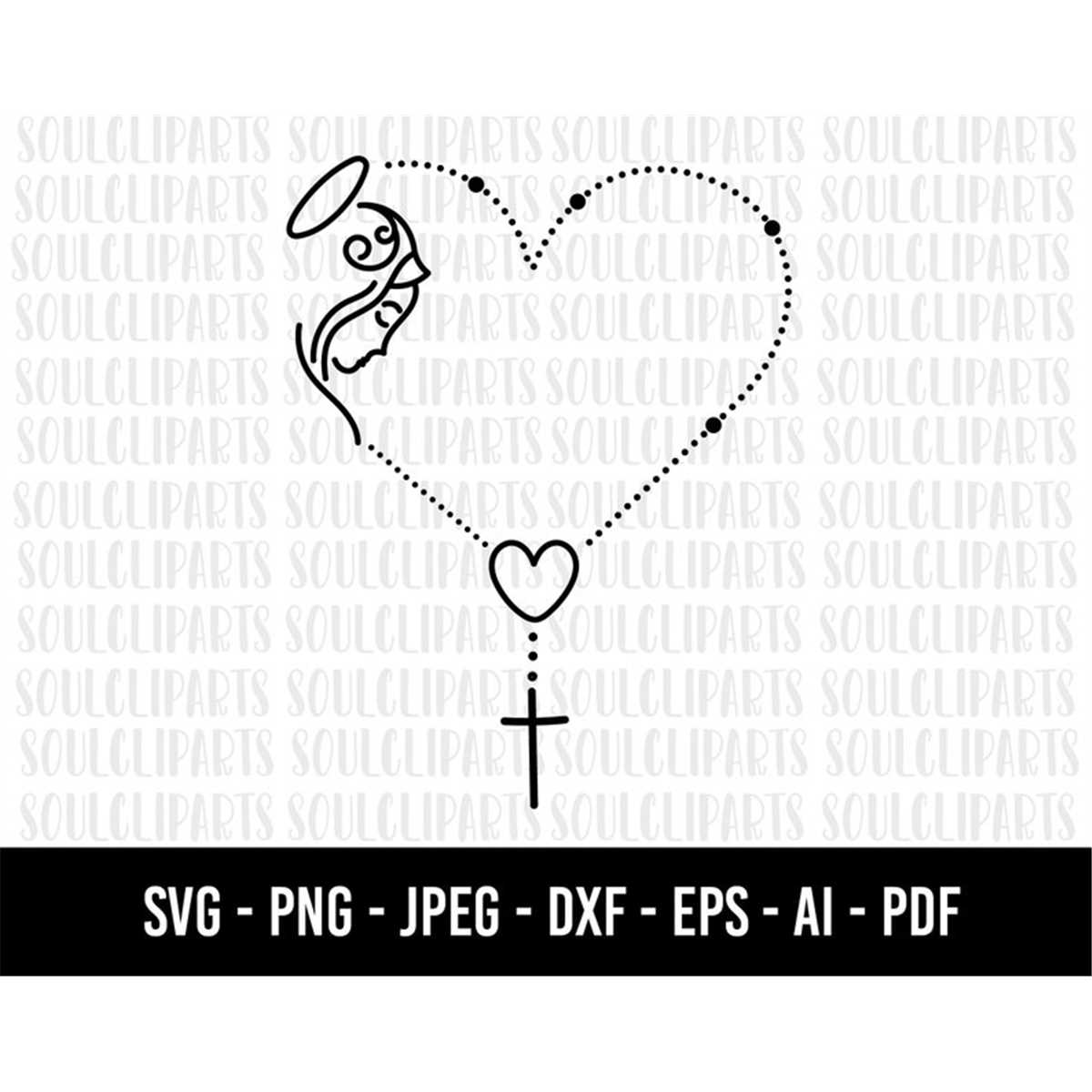 COD794- Rosary Catholic SVG, Religious SVG, Printable file, | Inspire ...