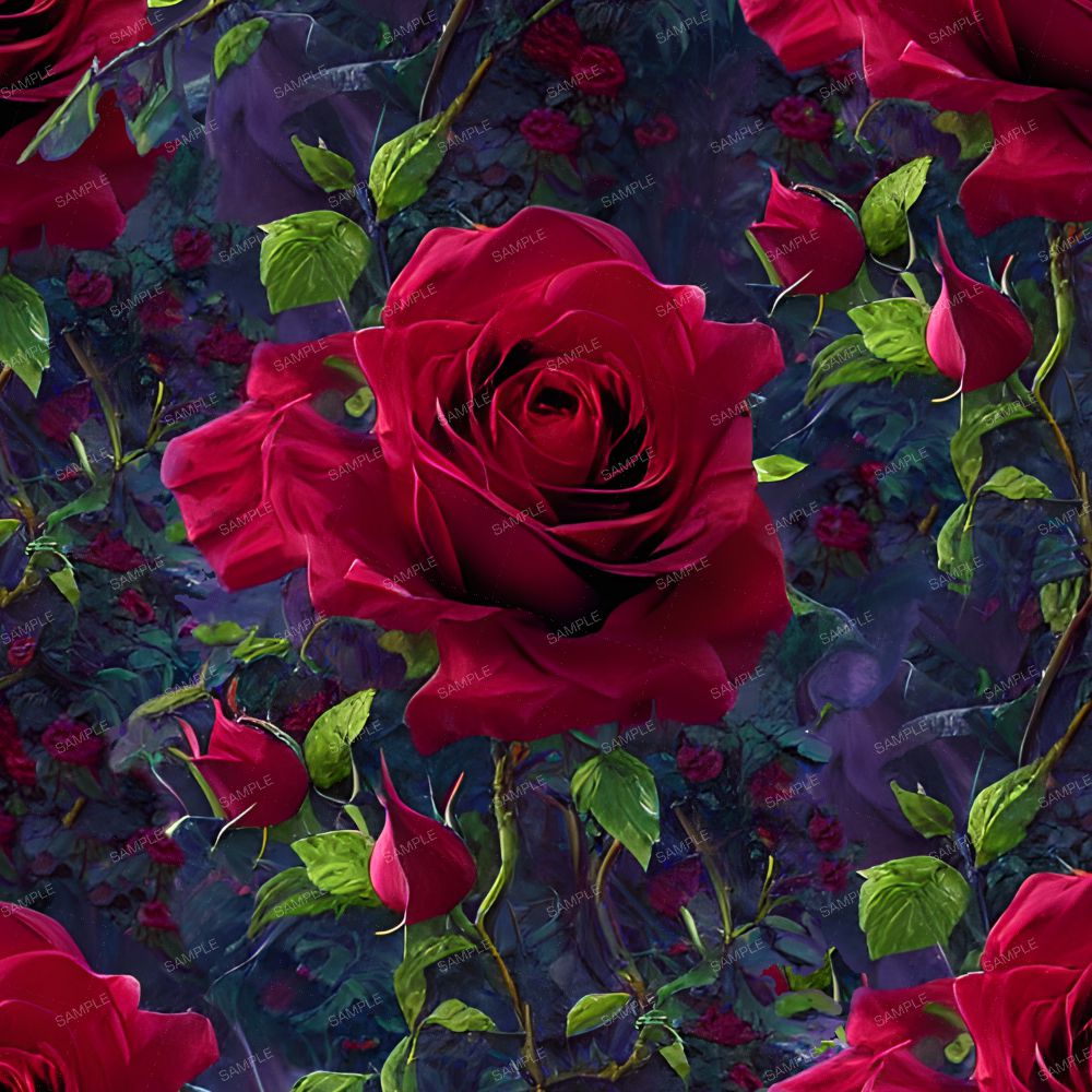 Dark Rose 22 Tileable Repeating Pattern | Inspire Uplift