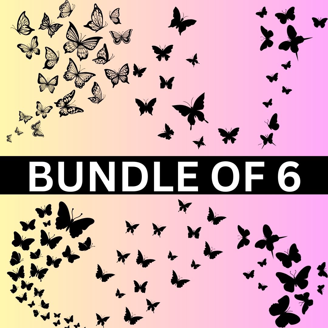 Flying Butterflies Svg bundle\ Butterfly Silhouette Design L | Inspire ...