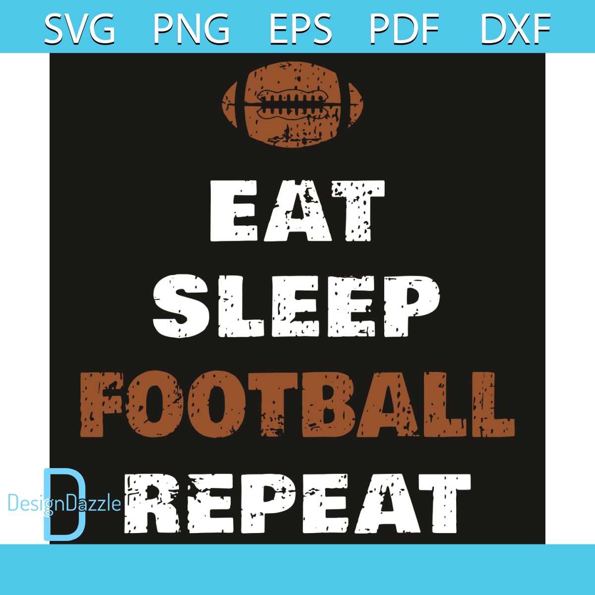 Eat Sleep Football Repeat Svg, Sport Svg, Football Svg, Slee | Inspire ...