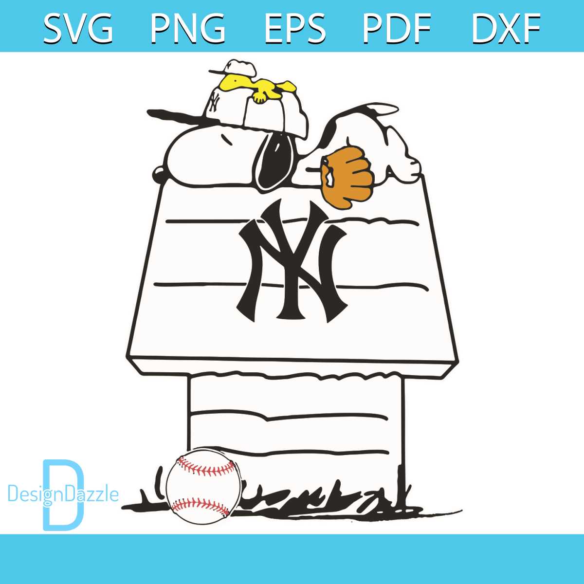 Snoopy Baseball New York Yankees Svg, Sport Svg, Snoopy Svg, | Inspire ...