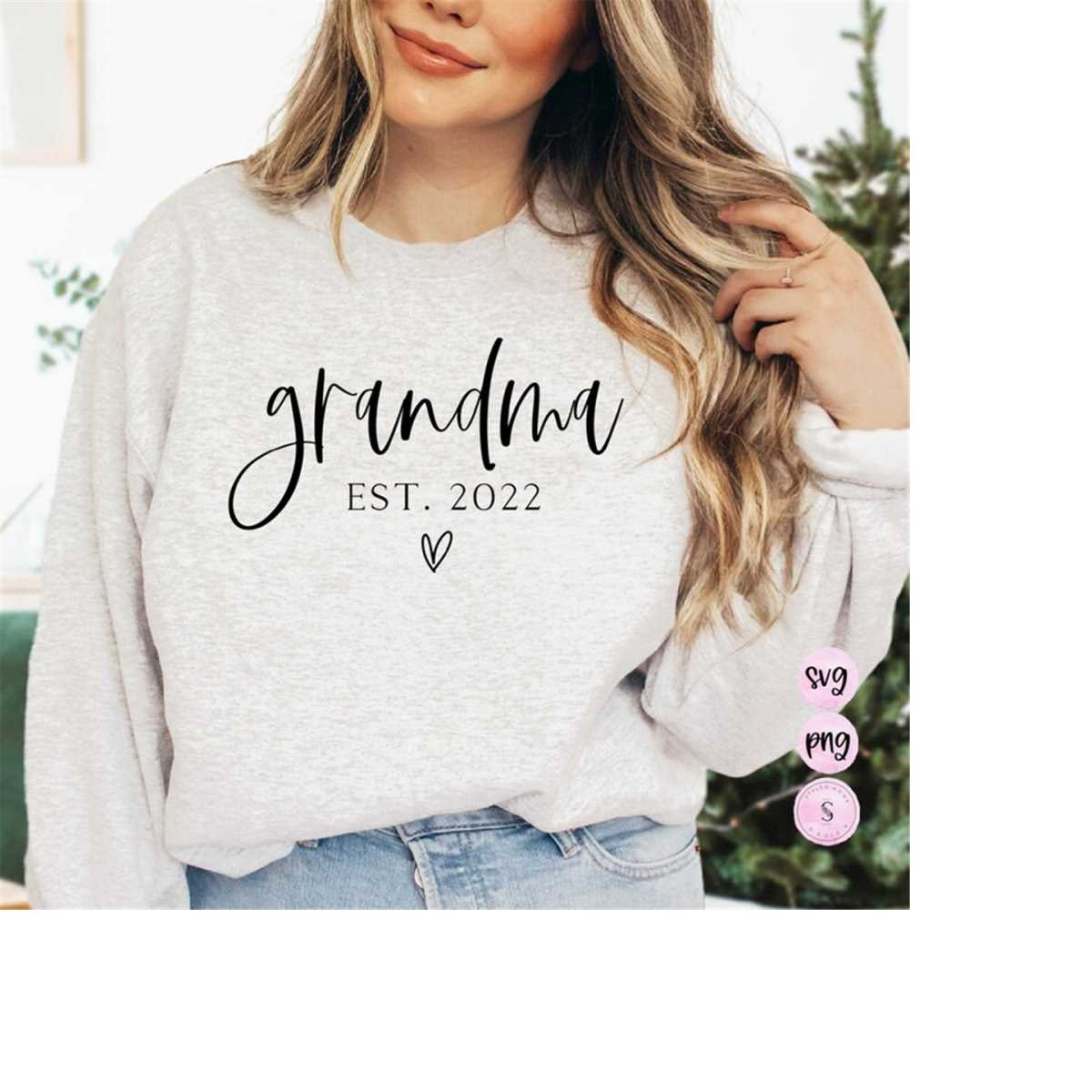 Grandma Est. 2022 SVG, Pregnancy Announcement, Grandma Shirt - Inspire ...