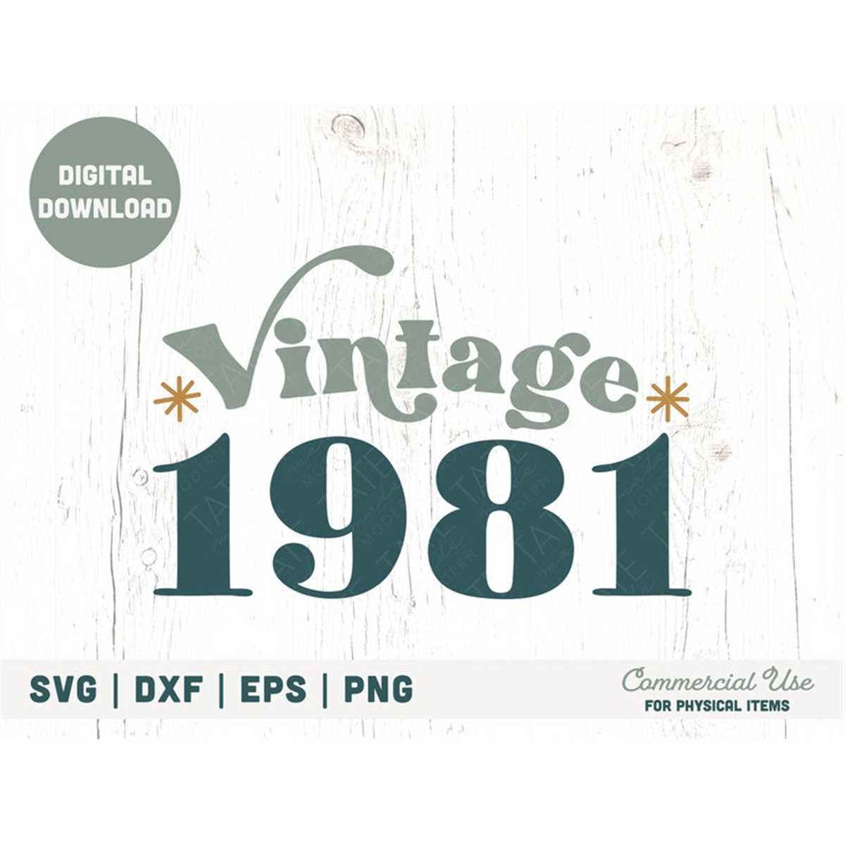 Vintage 1981 40th Birthday SVG cut file, Retro boho birthday - Inspire ...