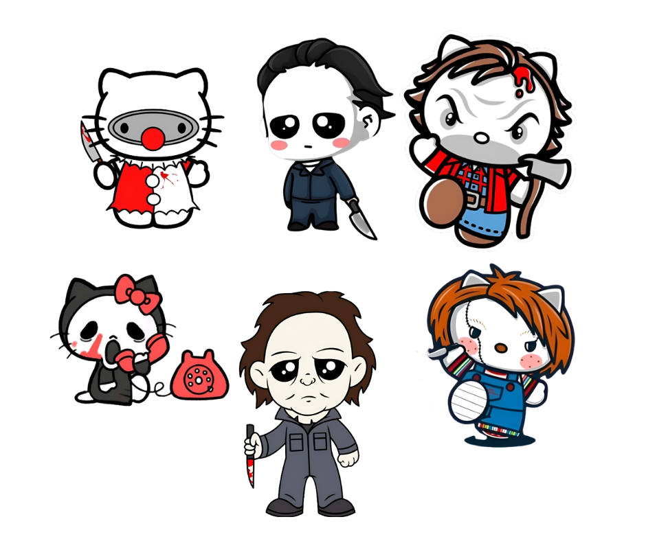 Friends Hello Cats Horror Halloween Svg Png, Layered Hello C - Inspire ...