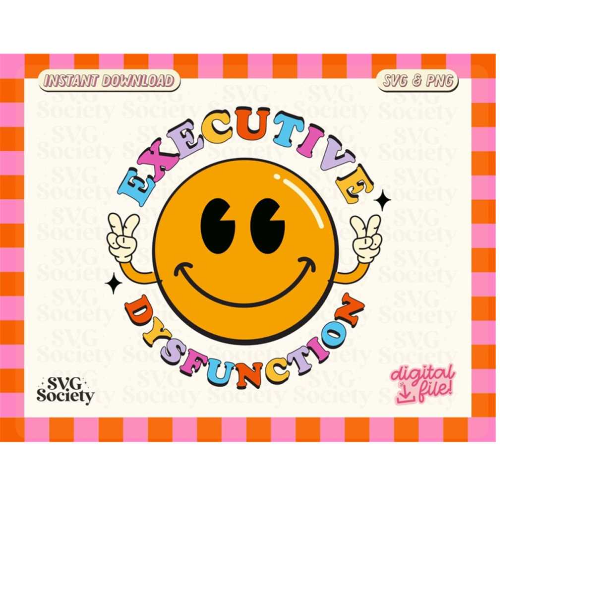Executive Dysfunction SVG, Png, Adhd Svg, Neurodiversity, Au | Inspire ...