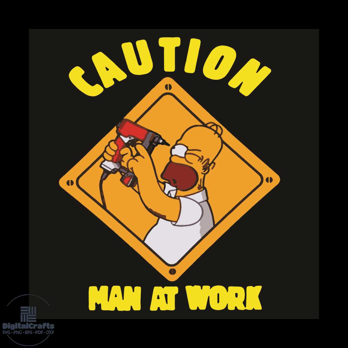 Caution Man At Work Svg, Trending Svg, The Simpsons Svg, Sim | Inspire ...