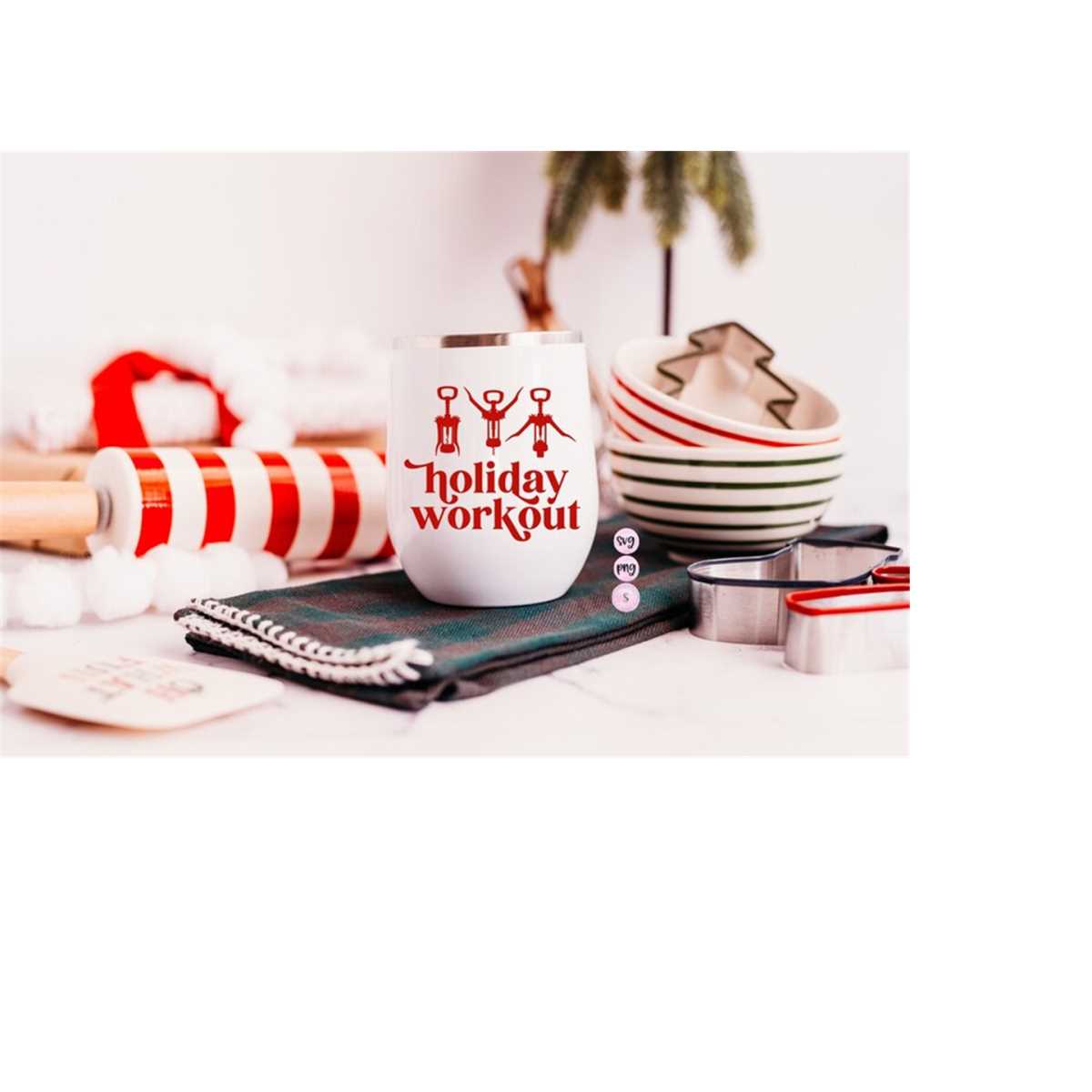Holiday Workout Svg, Wine, Holly Jolly SVG, Christmas, Svg C | Inspire ...