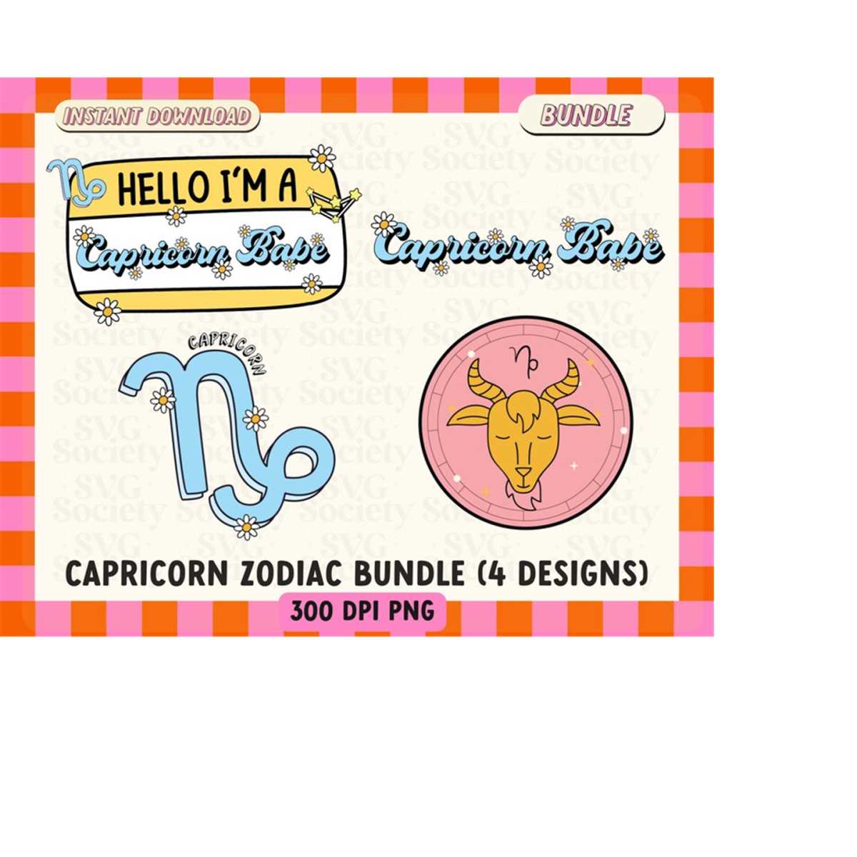 Capricorn Zodiac Sign Bundle Png, Zodiac bundle Png, Astrolo - Inspire Uplift