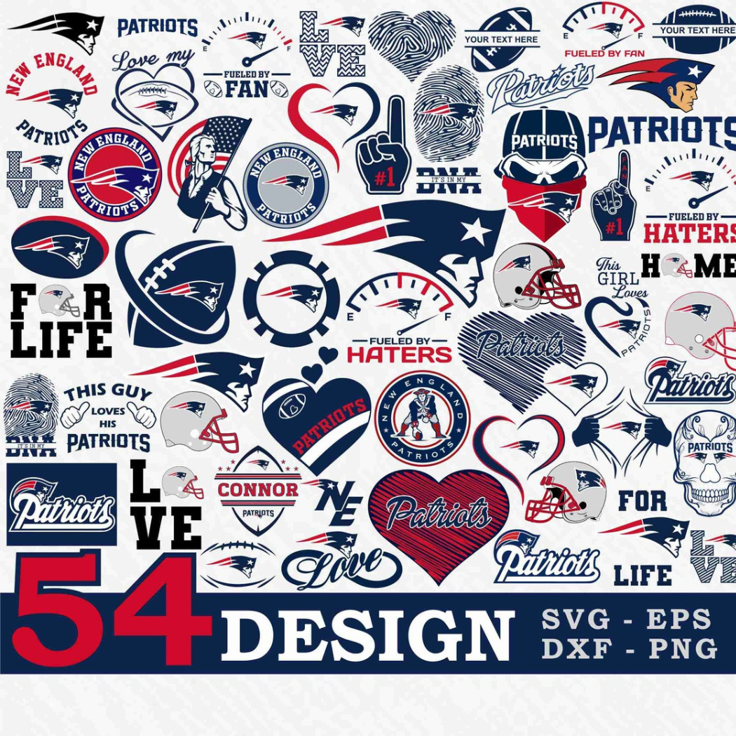 New England Patriots 54 designs NFL SVG Bundle Package desig | Inspire ...