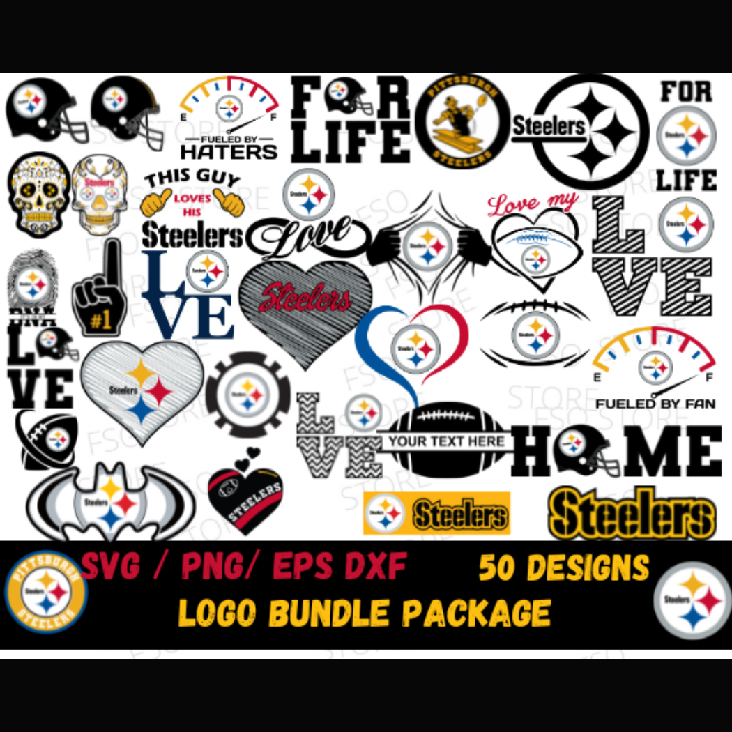 Pittsburgh Steelers 50 designs NFL SVG Bundle Package design | Inspire ...