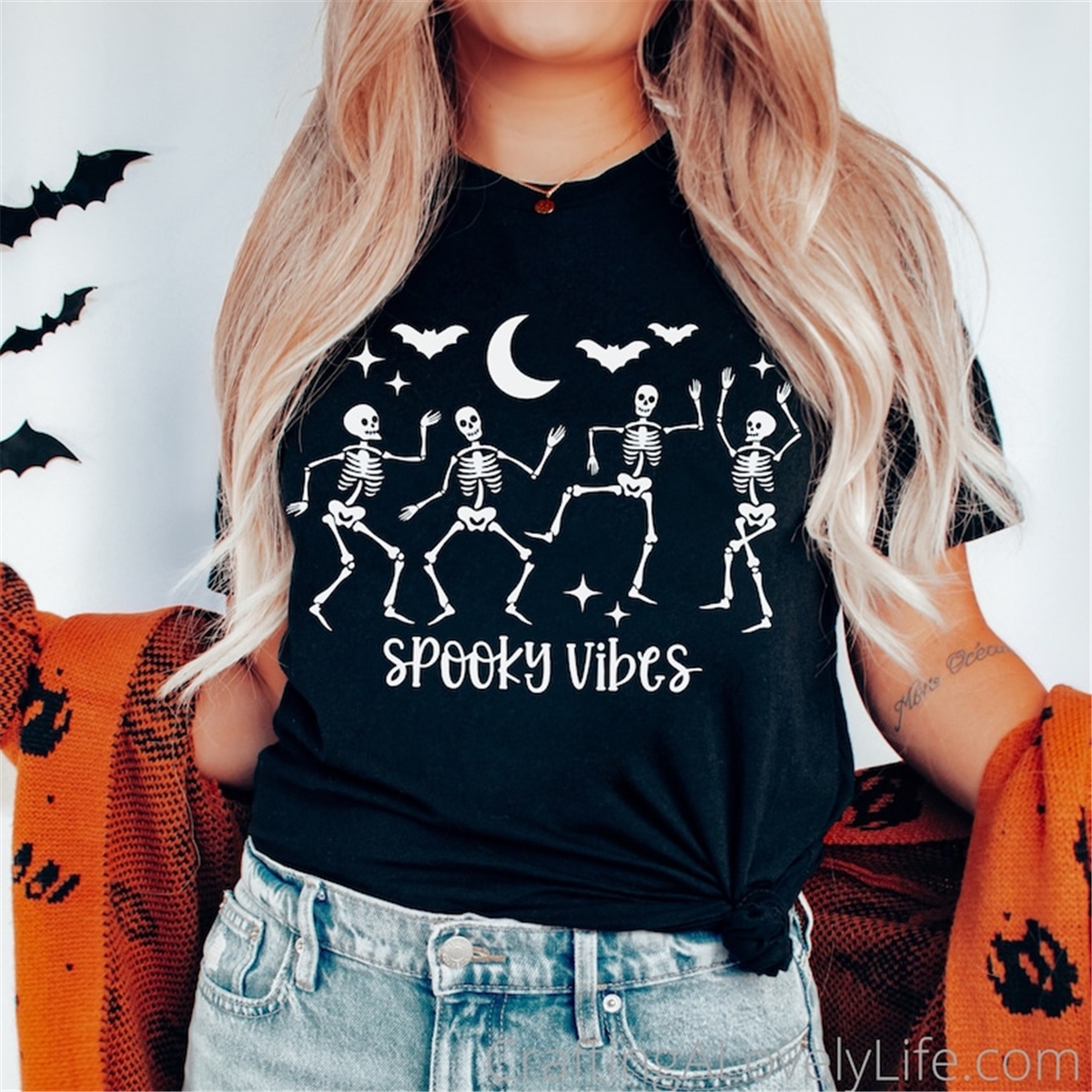 Spooky Vibes svg, Dancing Skeleton svg, Skeleton svg, Spooky - Inspire ...