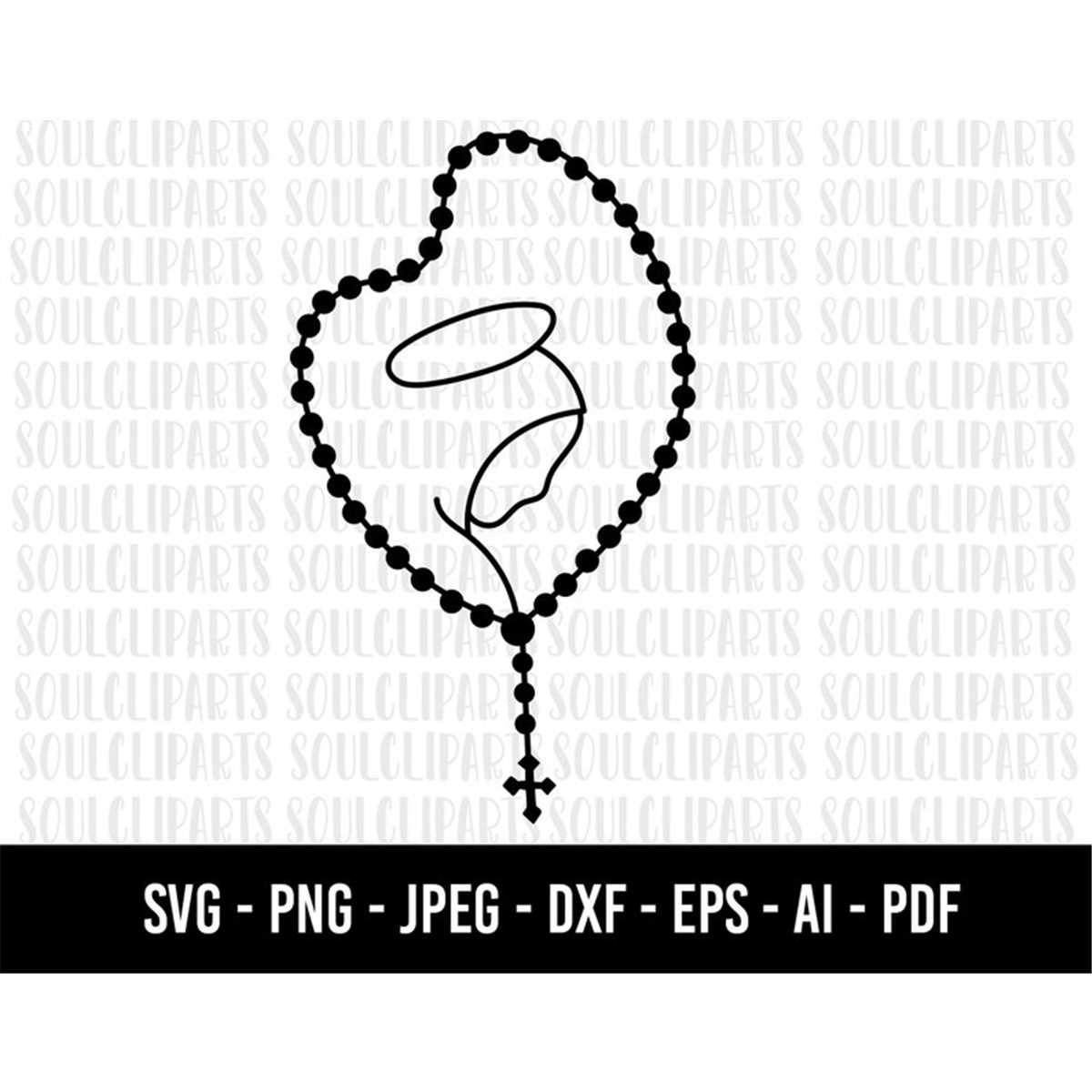 COD306- Rosary Catholic SVG, Religious SVG, Printable file, | Inspire ...