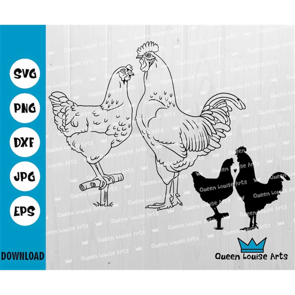 Rooster chicken pattern svg, rooster silhouette, farm animal | Inspire ...