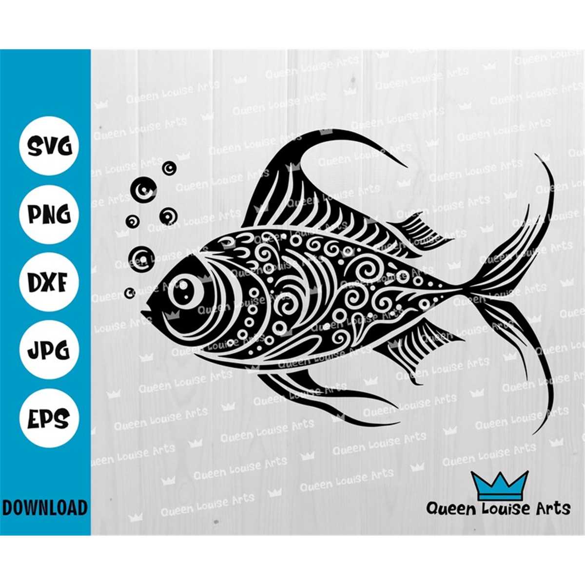 Cute fish zentangle svg cut files for Cricut and Silhouette | Inspire ...