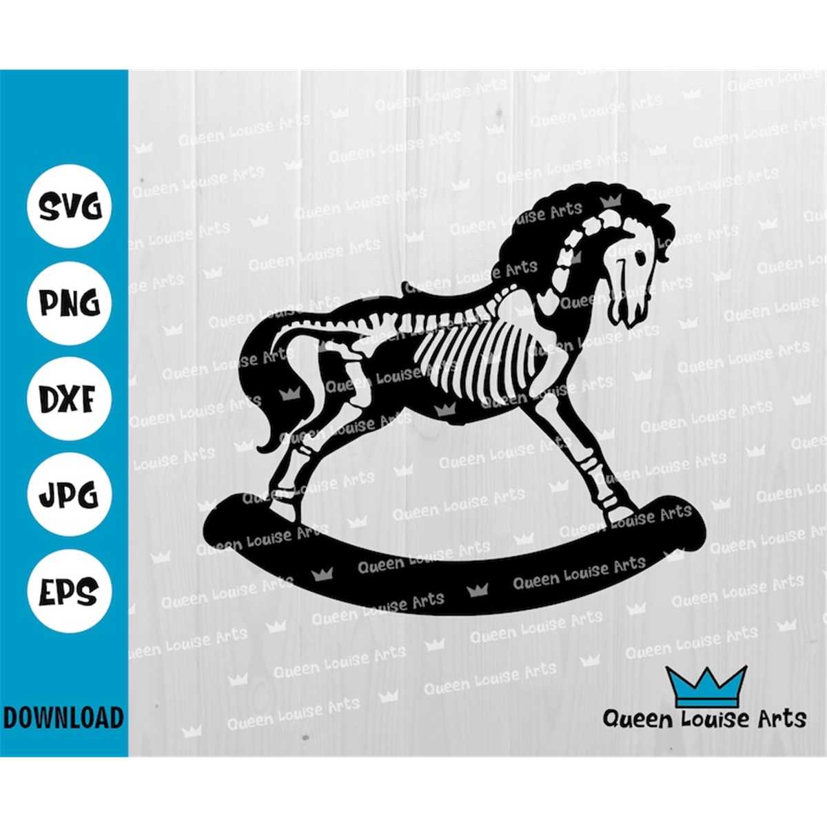 Rocking horse skeleton SVG,rocking horse skull silhouette cl | Inspire ...