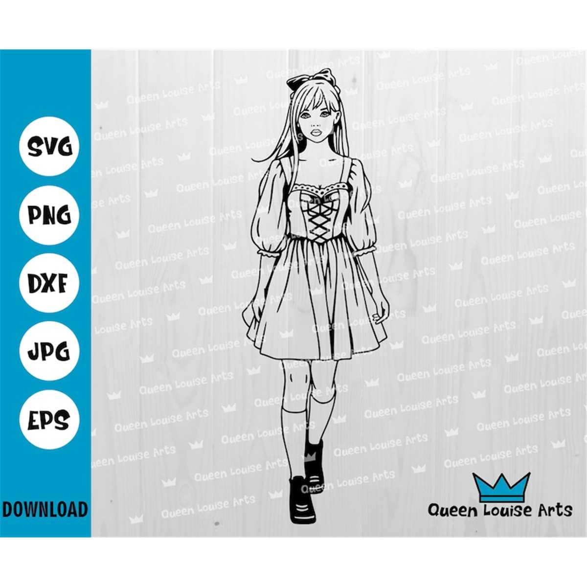 Girl doll SVG, beautiful girl in dress SVG,Sweet sweet littl | Inspire ...