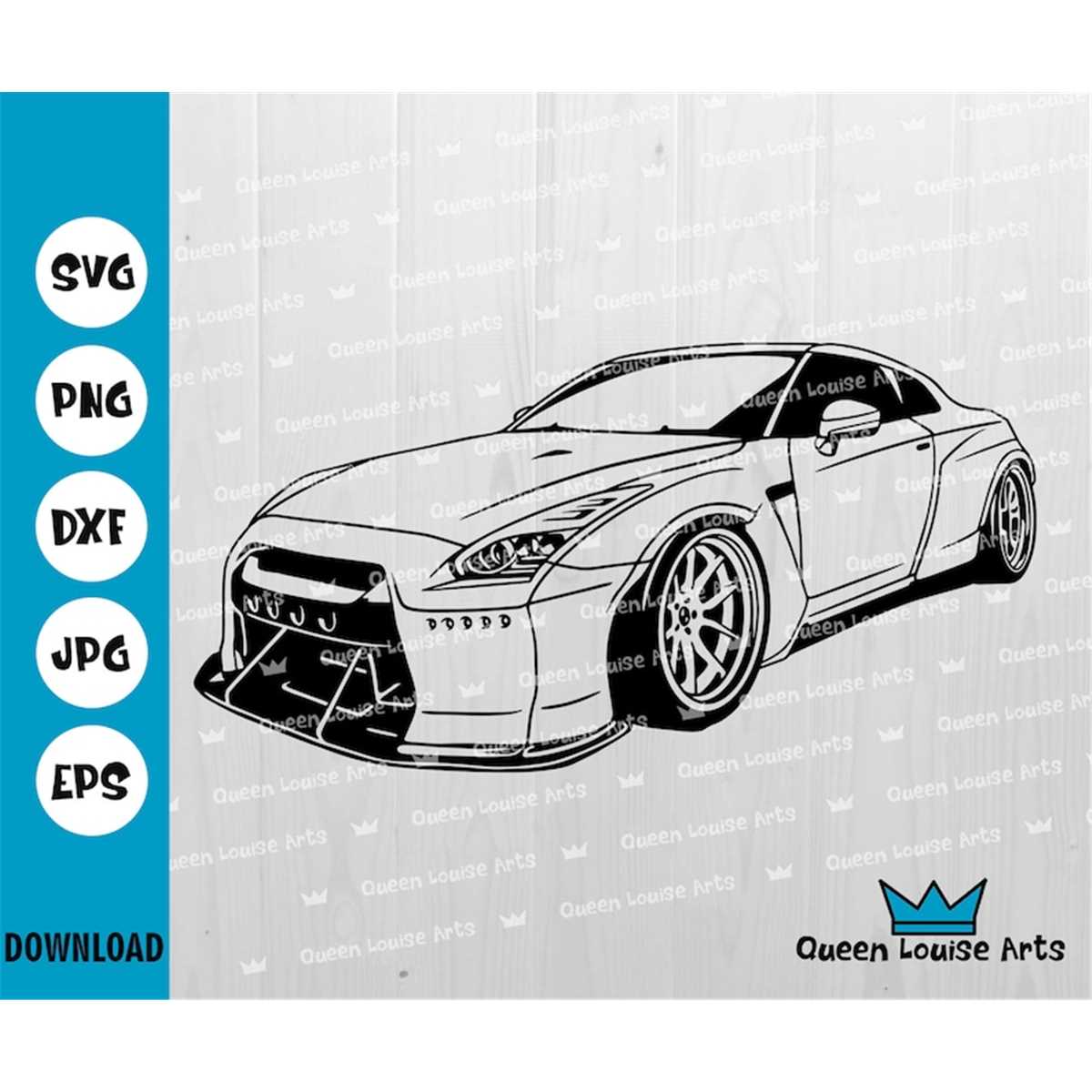 Gt-R SVG, JDM Png Dxf Eps Vector Graphics Sports car,Super R | Inspire ...