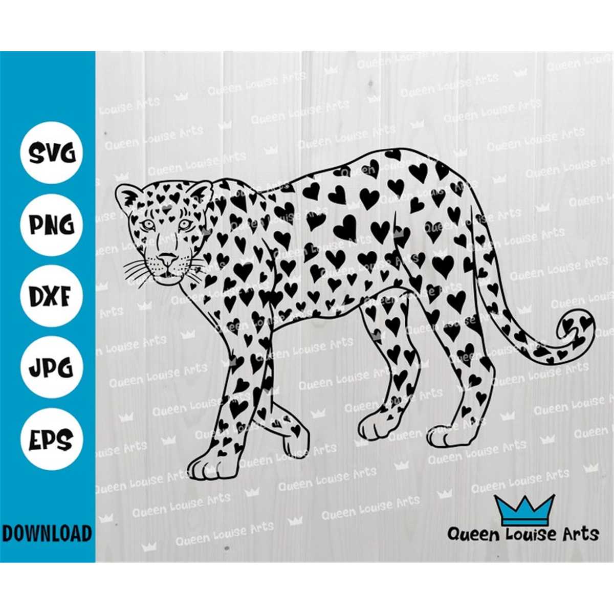 Leopard svg, Leopard with Hearts svg, Cool svg, Leopard Face | Inspire ...