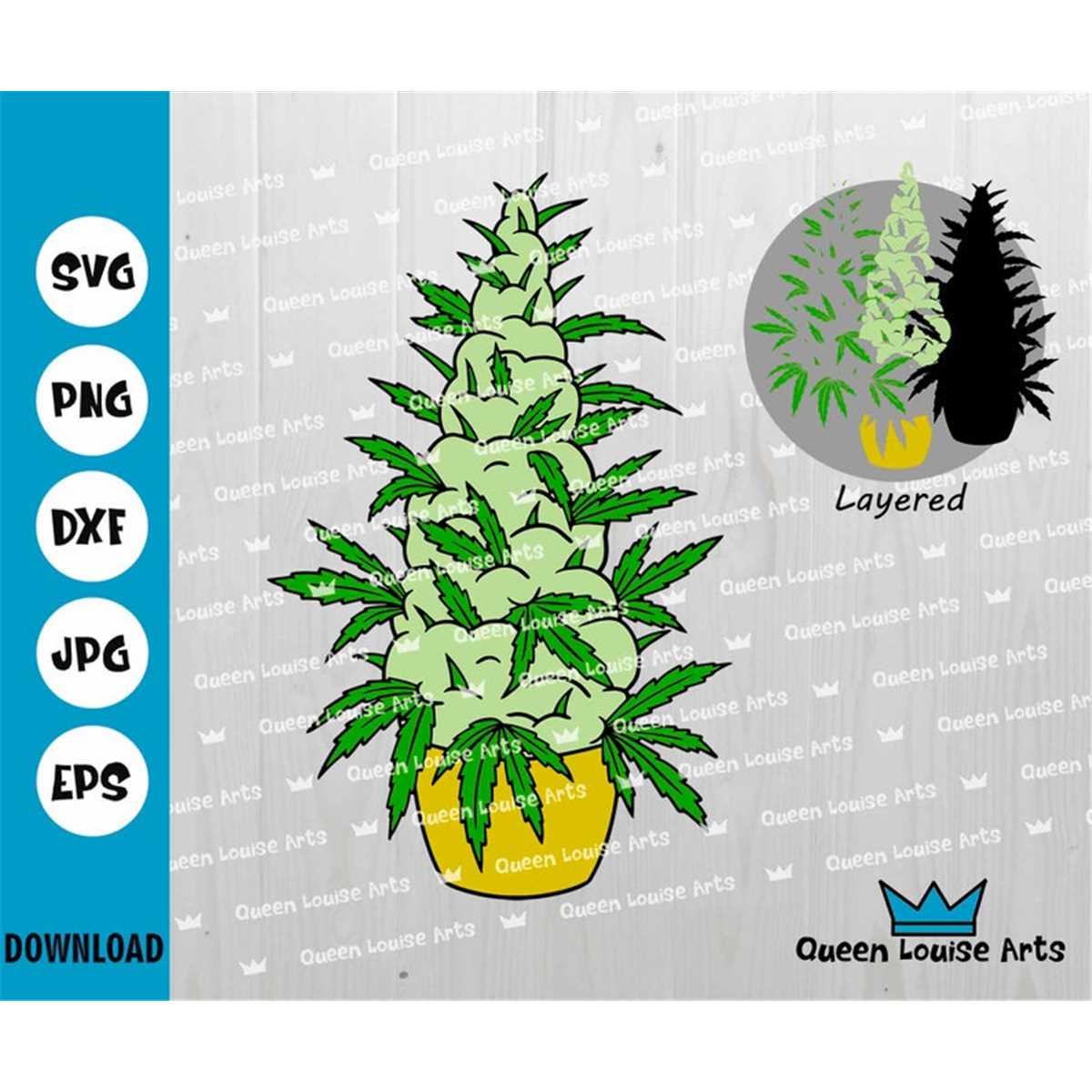 Cannabis Plant Bouquet SVG, Marijuana SVG, Potted Weed Flowe | Inspire ...