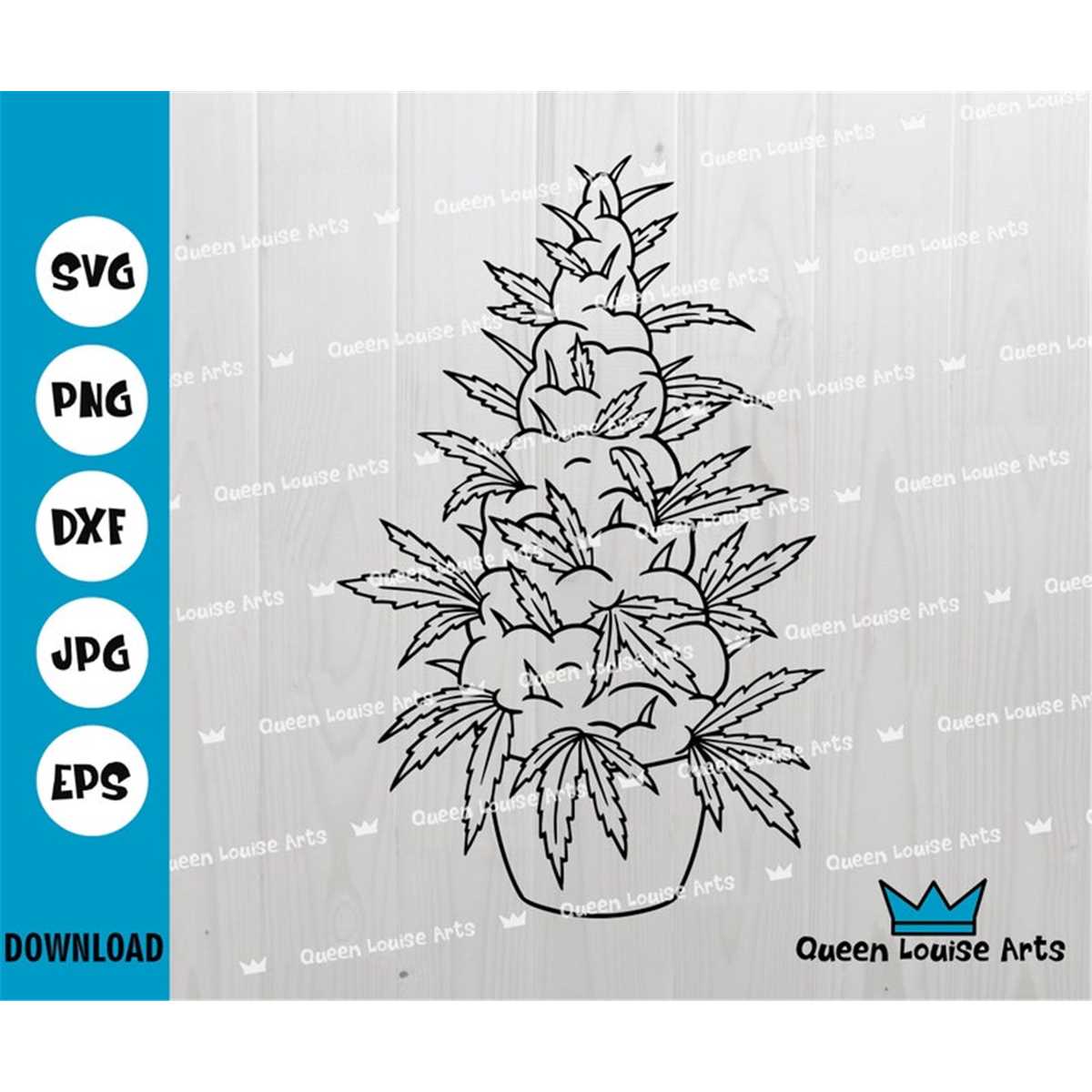 Cannabis Plant Bouquet SVG , Marijuana SVG ,Potted Weed Flow | Inspire ...