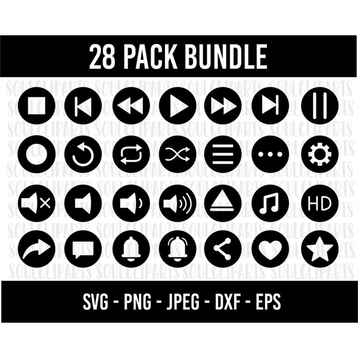 COD731- Music Icons svg, Volume Button SVG, Play buttons svg | Inspire ...