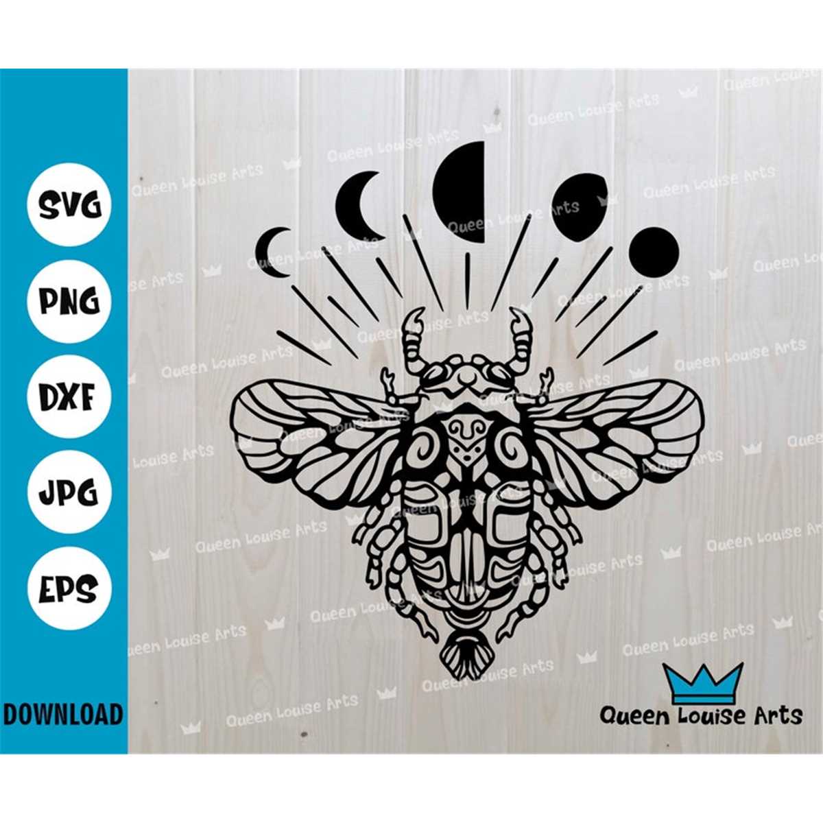 Egyptian scarab SVG, beetle symbol SVG,Moon boho scarab svg, - Inspire ...