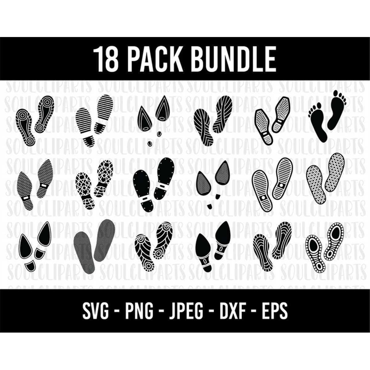 COD621- Foot Prints Svg, Shoe Print Svg, Shoe Bottom Svg, Ba | Inspire ...