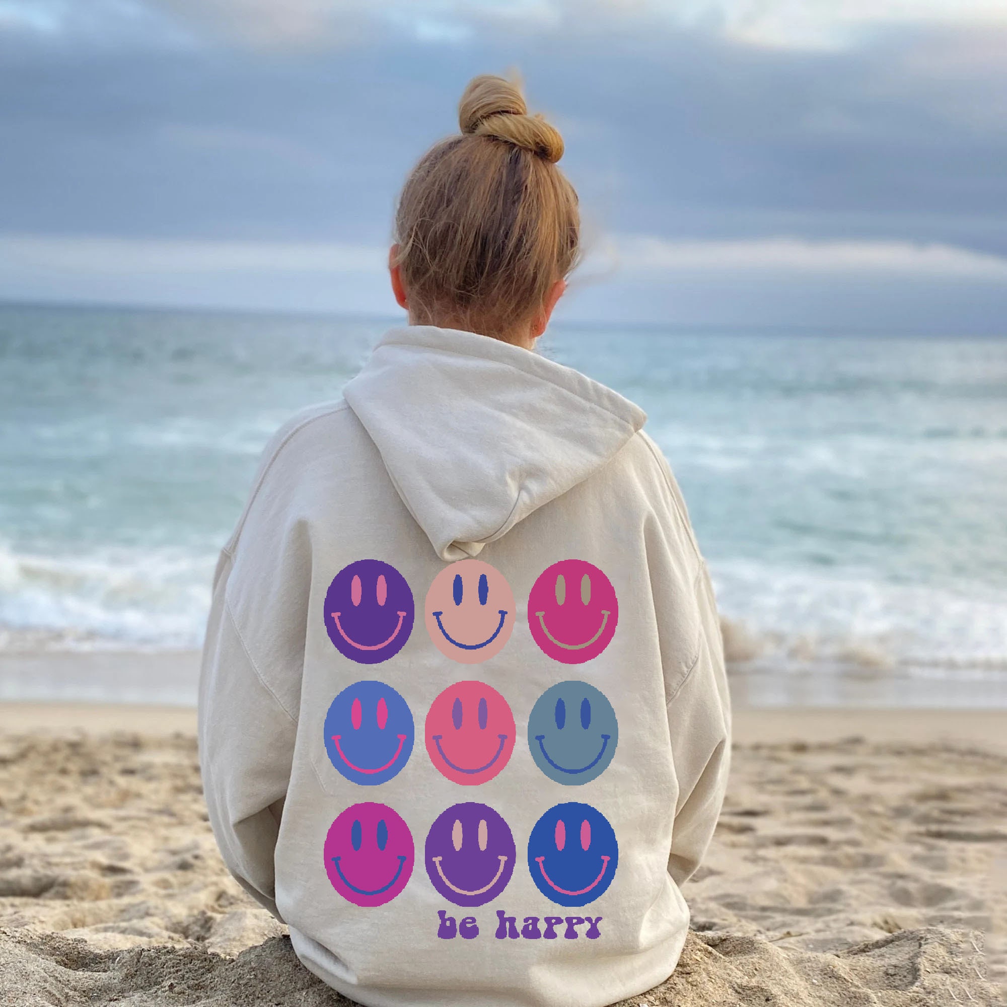 Be Happy Hoodie, Positive Quotes Hoodie, Trendy Hoodie, Over | Inspire ...