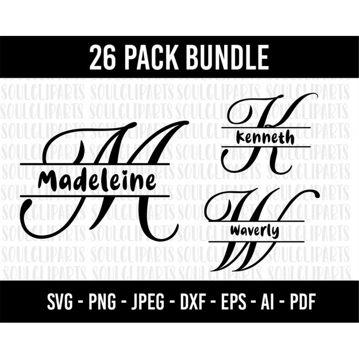 COD02-Split Monogram SVG Bundle/Svg Bundle/Monogram Frame Al | Inspire Uplift