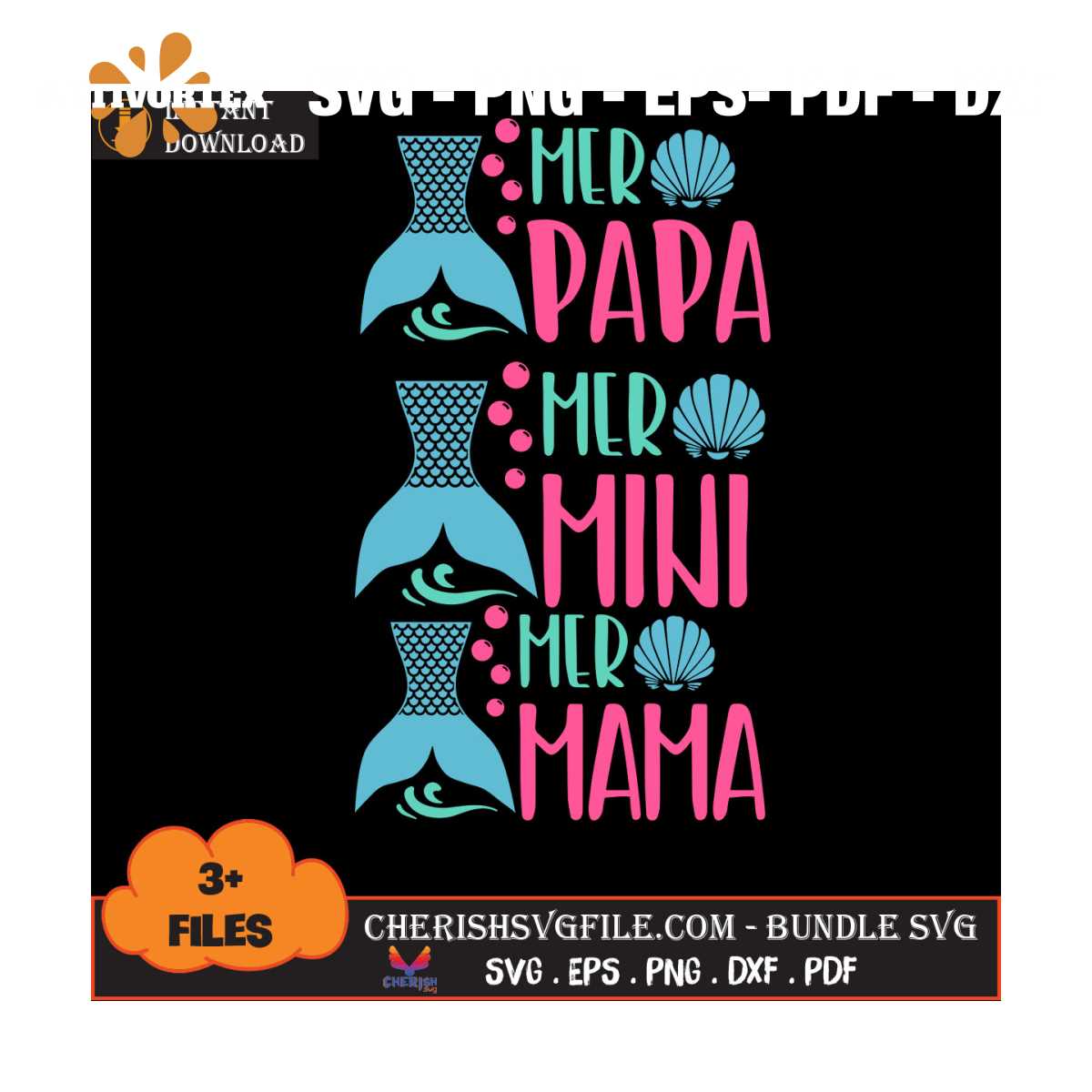 3 Files Mermaid Family Bundle Svg, Family Svg, Mermaid Bundl | Inspire ...