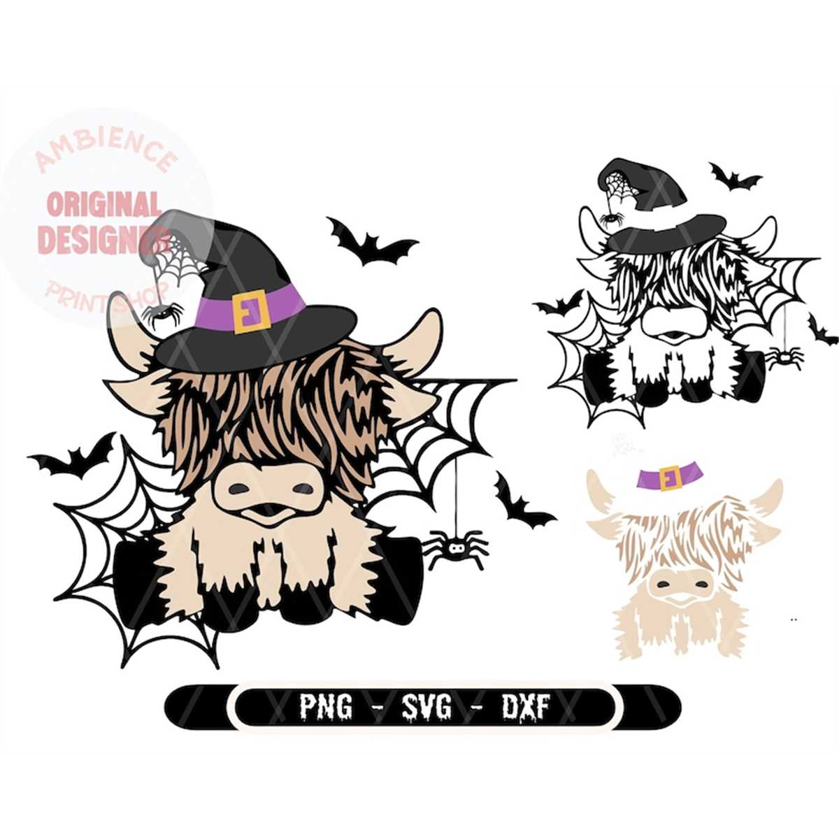 Layered Halloween Highland Cow Svg, Highland Svg, Boo Ghost | Inspire ...