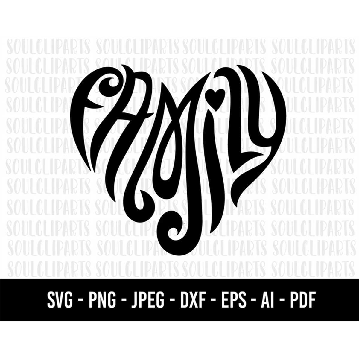 COD576-Family SVG/Family means love svg/Family Cursive SVG/F | Inspire ...