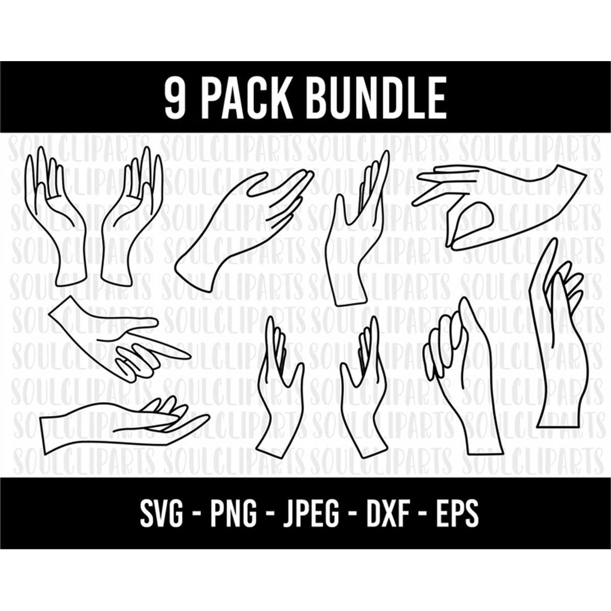 COD885- Nail art SVG bundle, Girl Hand svg, Nail art Cut fil | Inspire ...