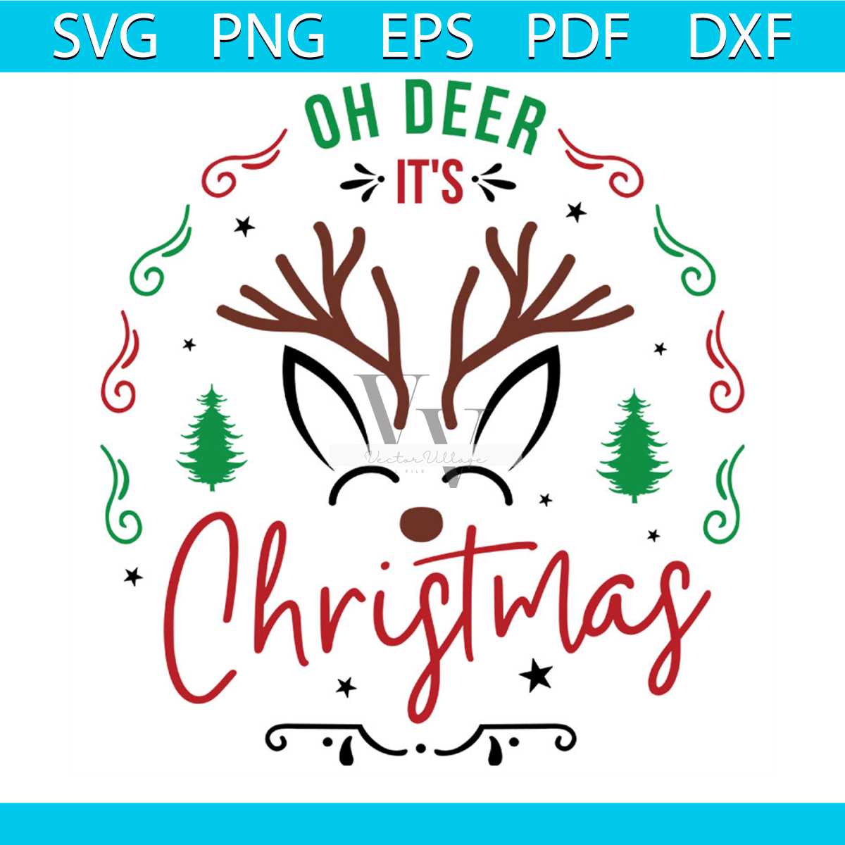 Oh Deer It's Christmas Svg, Christmas Svg, Oh Deer Svg, Rein | Inspire ...