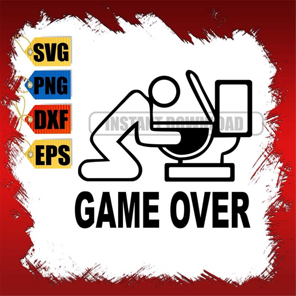 Game Over Svg, Eps, Pdf, Jpg, Dxf, for Silhouette, Cricut, P | Inspire ...
