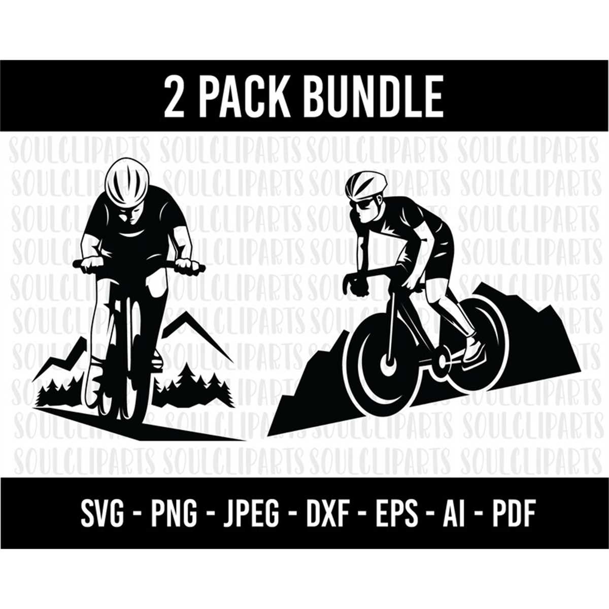 COD715- Bicycle Svg Bundle, Cycling Clipart, Bike Cut Files, | Inspire ...