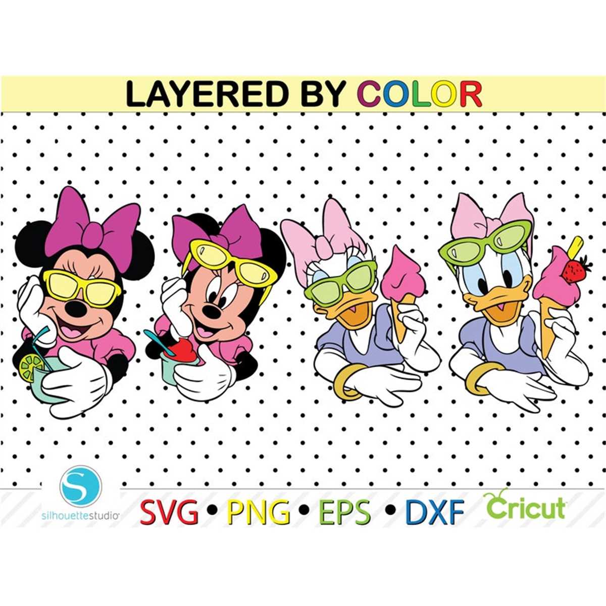 Minnie mouse svg, daisy duck svg, svg for cricut, layered b | Inspire ...